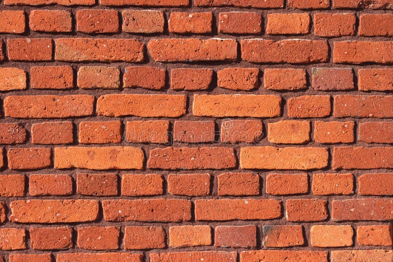 Red Brick Texture. Construction, Wall Made of Ceramic Brick Stock Photo ...