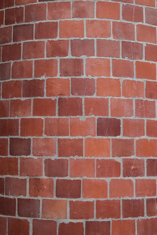 Red Bricks Form a Curved Smoke Stack Stock Image - Image of clay ...