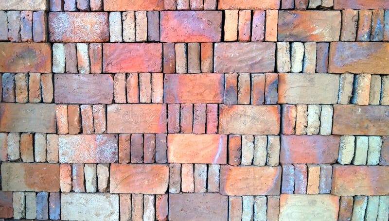 Red Bricks Formed Like a Pattern Stock Image - Image of urban, brown ...