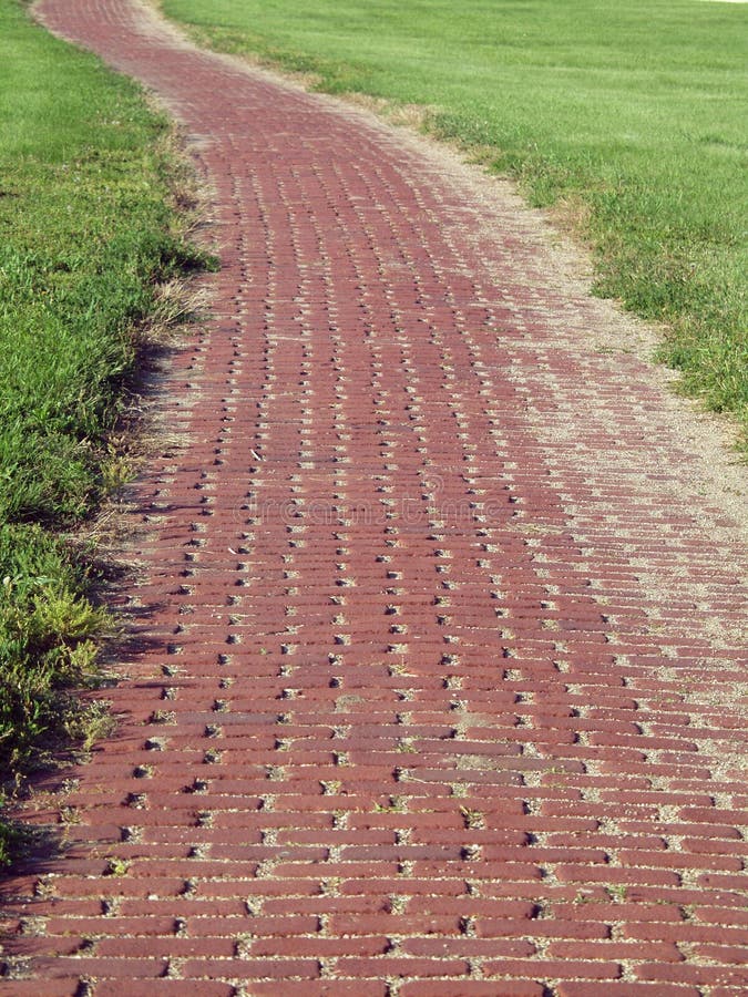 Red Bricks and Green Grass stock image. Image of roads - 140959