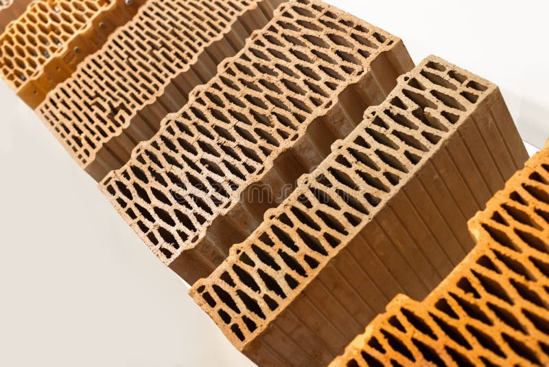 Hollow clay blocks stock image. Image of build, ceramic - 43200509