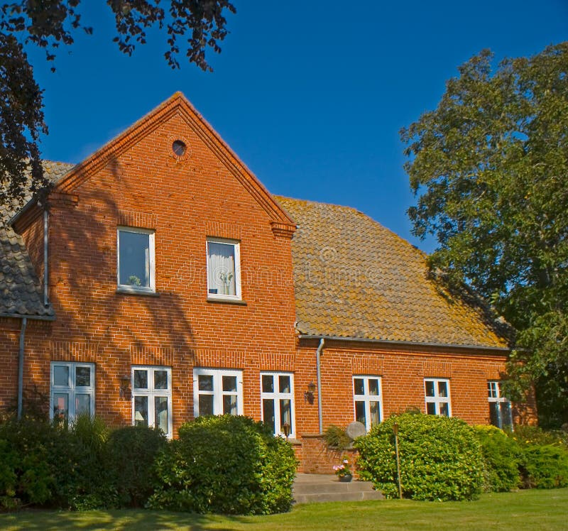 Architecture of Red Bricks House in a Farm Near Dannemare in Lolland ...