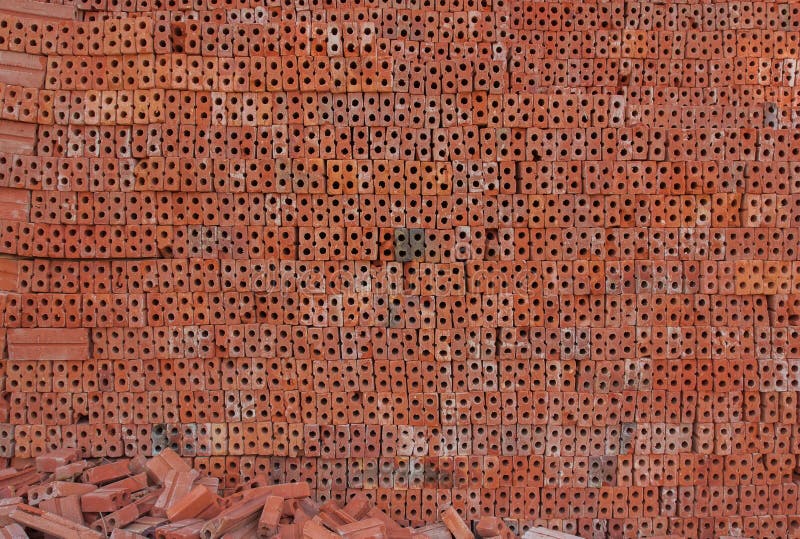 Red bricks. stock photo. Image of pediment, create, ceramic - 55168152
