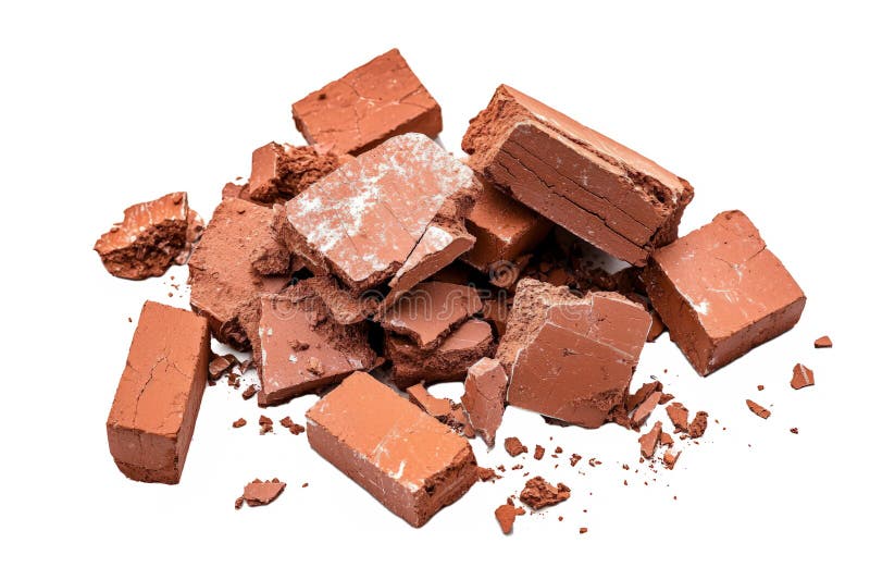 Red Bricks with a Jagged Hole, Surrounded by Scattered Brick Debris ...