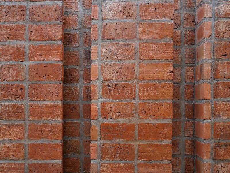 Red Bricks Pattern for Background. Stock Photo - Image of natural ...
