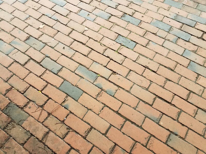 Red Bricks or Ground with Metal Train Track Stock Image - Image of ...