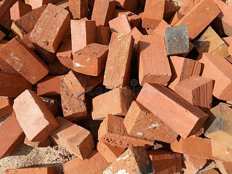 The Red bricks stock photo. Image of brick, material - 264796448