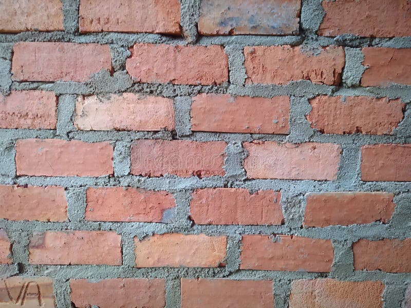Red Bricks are Seen Binding Together As a Building Wall Stock Photo ...
