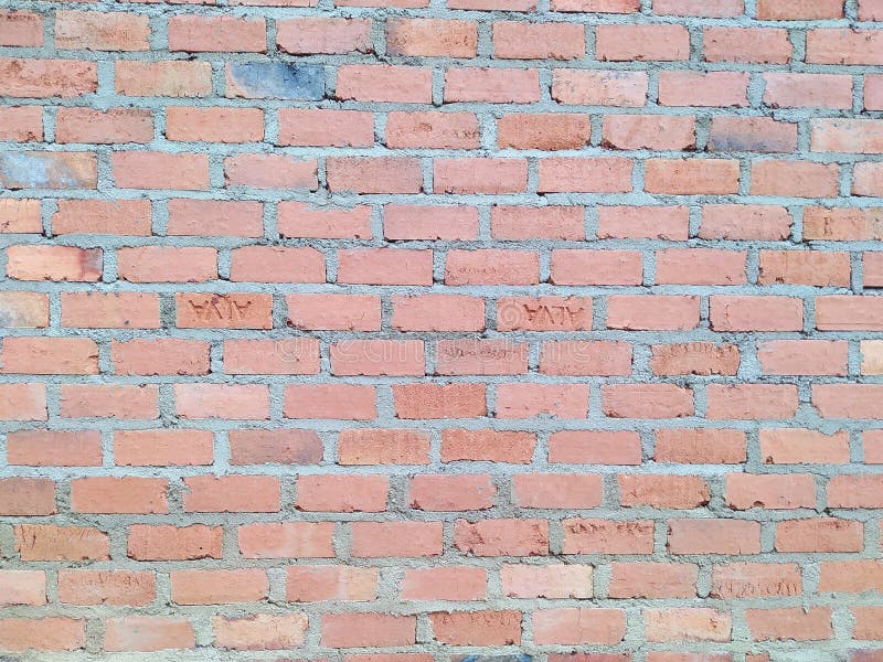 Red Bricks are Seen Binding Together As a Building Wall Editorial Stock ...