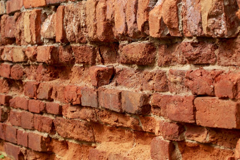 Red bricks stacked in rows stock photo. Image of decorative - 98417362