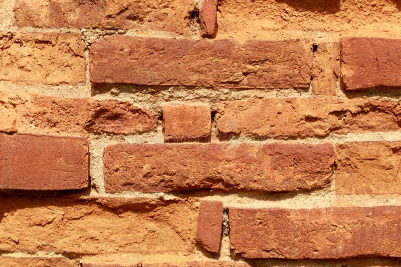 Red bricks stacked in rows stock image. Image of brown - 98763455
