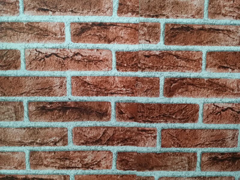 Red Bricks Style on Wallpaper Background Stock Image - Image of ...
