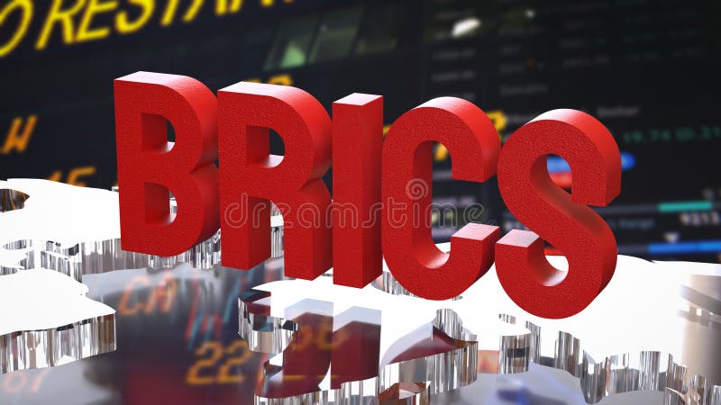 The Red Brics and World Map for Business Concept 3d Rendering Stock ...