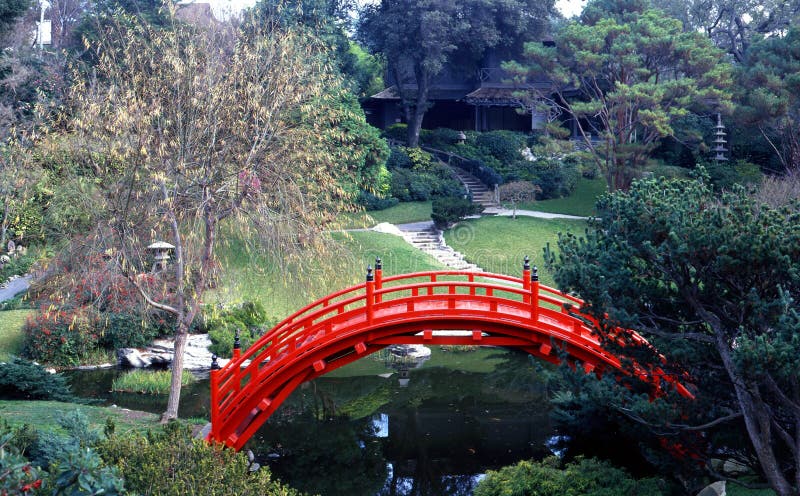 Red Bridge stock photo. Image of stone, path, beautiful - 1791602