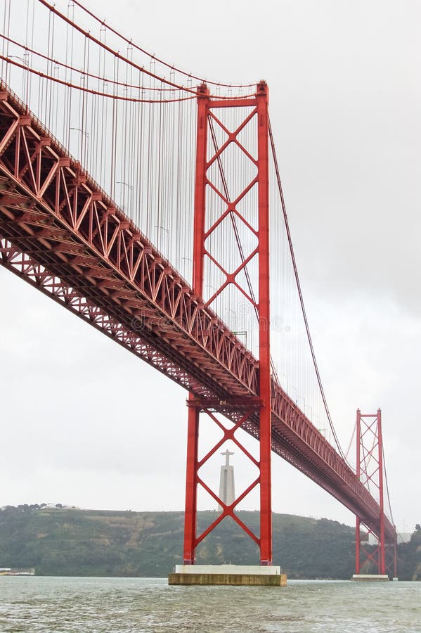 Red bridge stock photo. Image of steel, salazar, tourism - 19860318