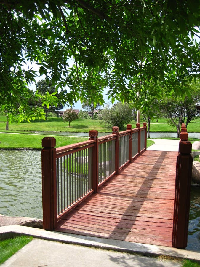 Red bridge stock image. Image of shade, walk, bridge, water - 2679067