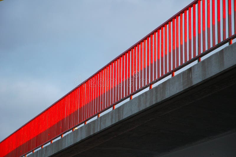 Red bridge stock photo. Image of abstract, blue, weather - 7243680