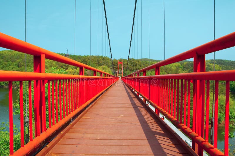 Red bridge stock photo. Image of pressure, blue, history - 9455992