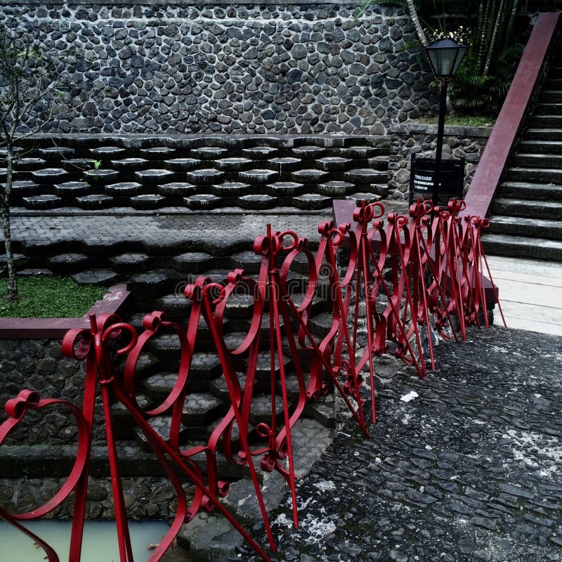 Red Bridge stock photo. Image of unique, texture, redcolour - 76679390