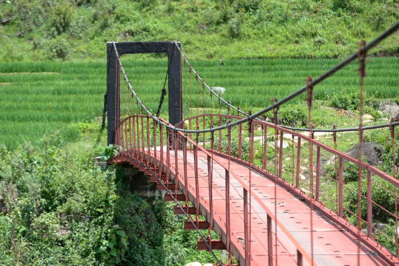 Red bridge stock image. Image of landmark, blue, forest - 82643779