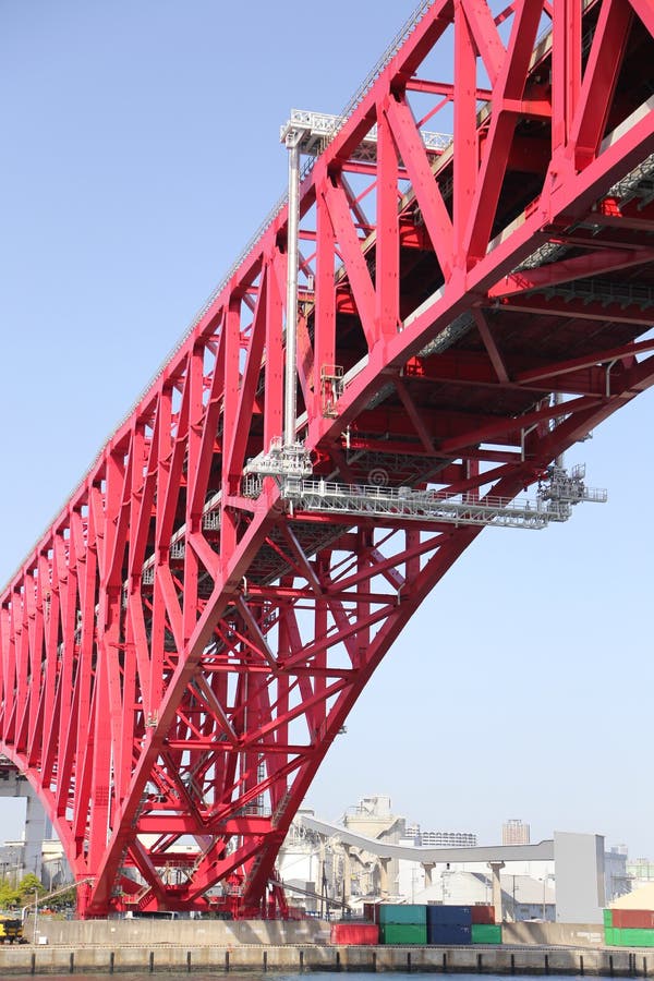 Red Bridge stock photo. Image of ocean, view, river, urban - 82999758