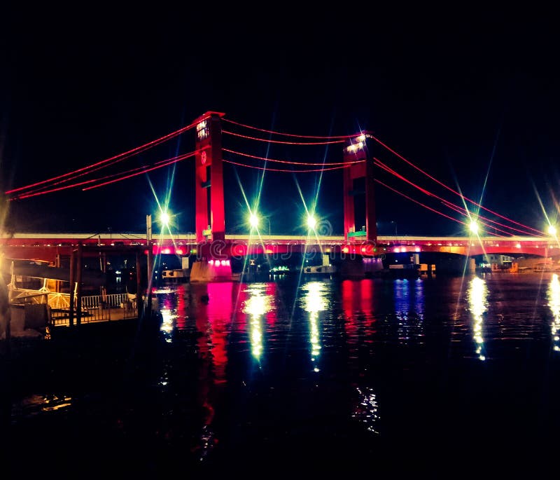 Red Bridge of Palembang Sumatra Editorial Photo - Image of palembang ...