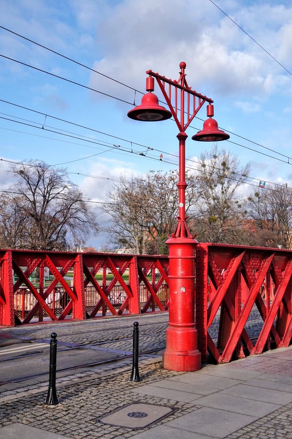 Red bridge stock photo. Image of city, polish, pack - 105641566