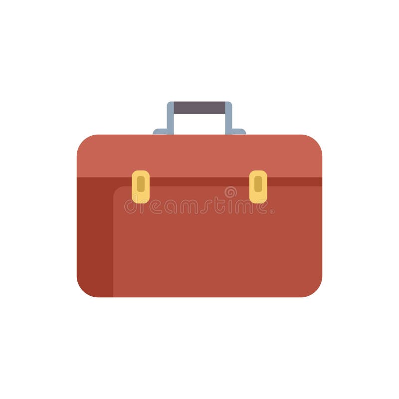 Red Briefcase Closed with Handle Business Work Office Icon Stock ...