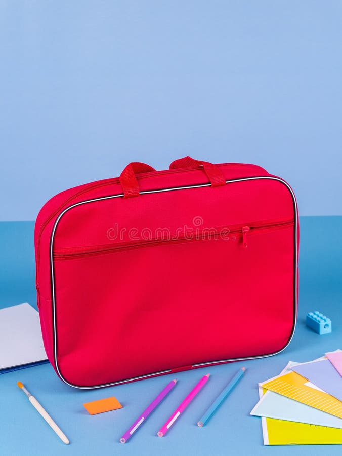 Red briefcase stock image. Image of documents, stationery - 281815081