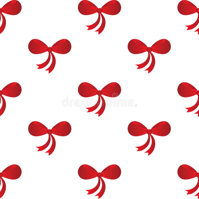 Red Bright Gift Wrap Bow, Vector Illustration Stock Vector ...