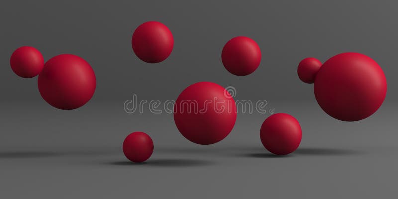 Red Bright Shiny Spheres Wallpaper Stock Illustration - Illustration of ...