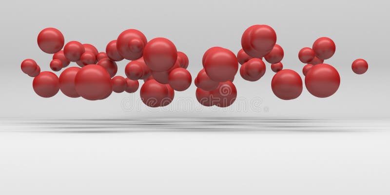 Red Bright Shiny Spheres Wallpaper Stock Illustration - Illustration of ...