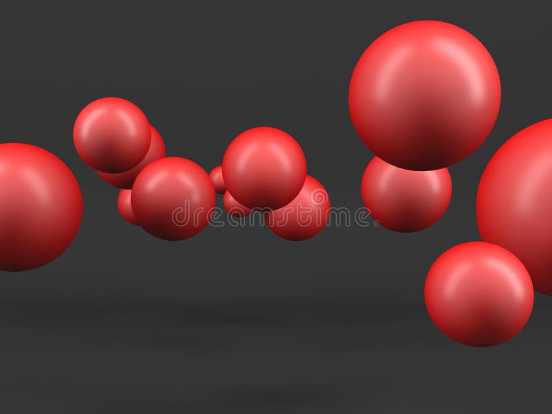 Red Bright Shiny Spheres Wallpaper Stock Illustration - Illustration of ...