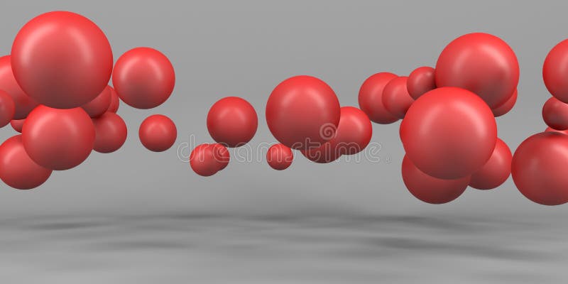 Red Bright Shiny Spheres Wallpaper Stock Illustration - Illustration of ...
