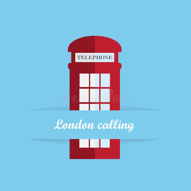 Red britain telephone box stock illustration. Illustration of business ...
