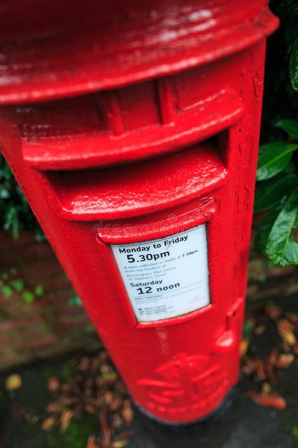 Red British post box stock image. Image of royal, times - 26349225
