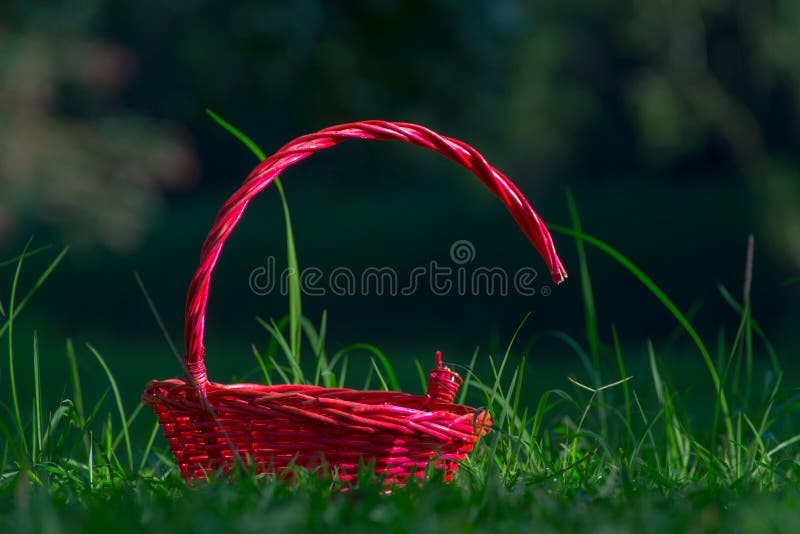Red Broken Basket stock image. Image of handle, imperfect - 55105869
