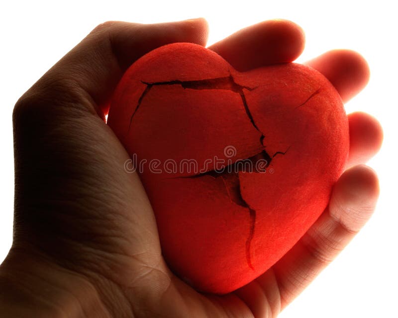 Red broken heart stock photo. Image of small, concept - 36212104