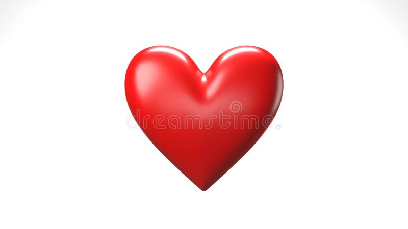 Red Broken Heart Objects in White Background. Heart Shape Object ...