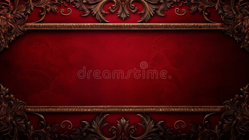 Red and Bronze Framed Background Texture. Stock Illustration ...