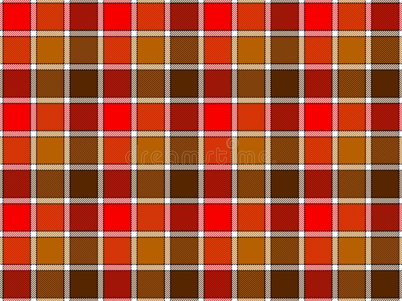 Red Brown Autumn Check Seamless Background Stock Vector - Illustration ...