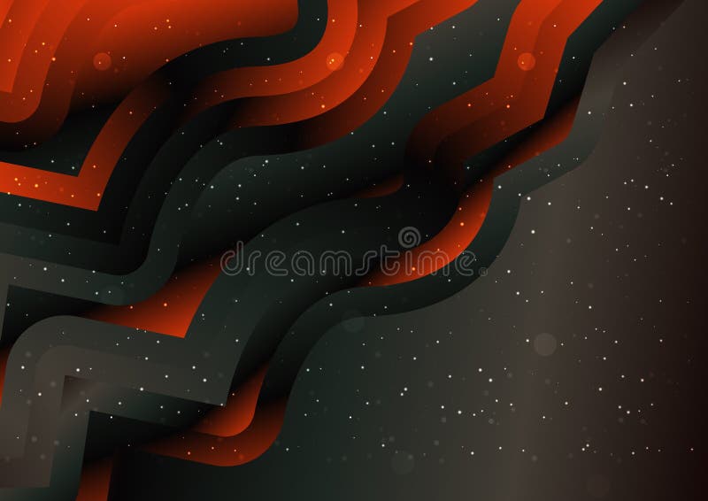 Red Brown and Black Gradient Wavy Background Stock Vector ...