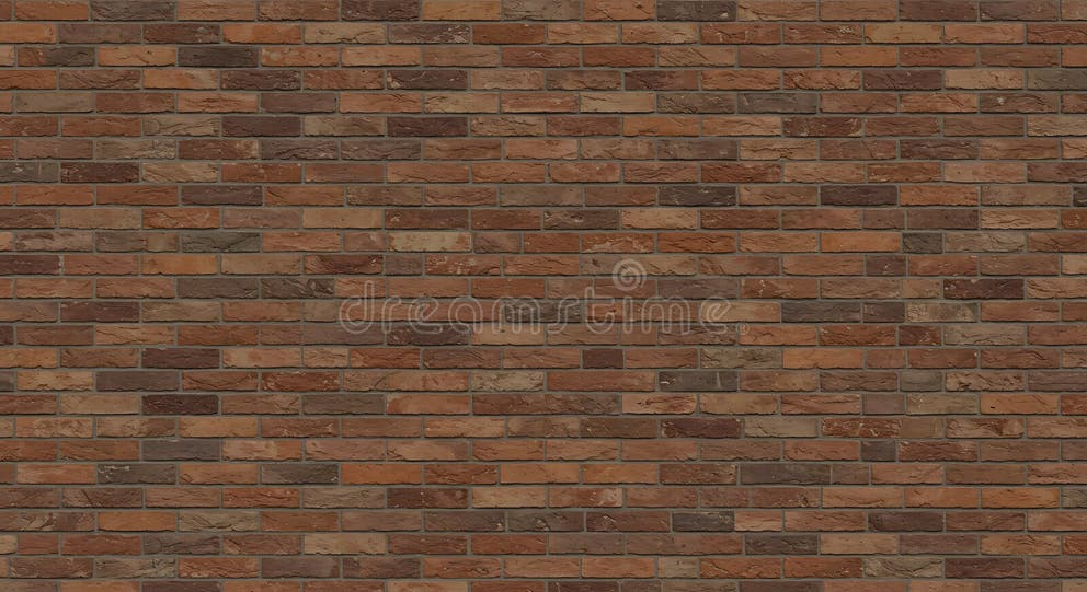 Red and Brown Brick Wall with a Horizontal Layout. Rectangular Bricks ...
