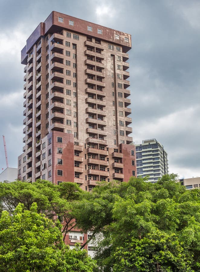Red-brown Building in the Center of Kuala Lumpur Stock Image - Image of ...