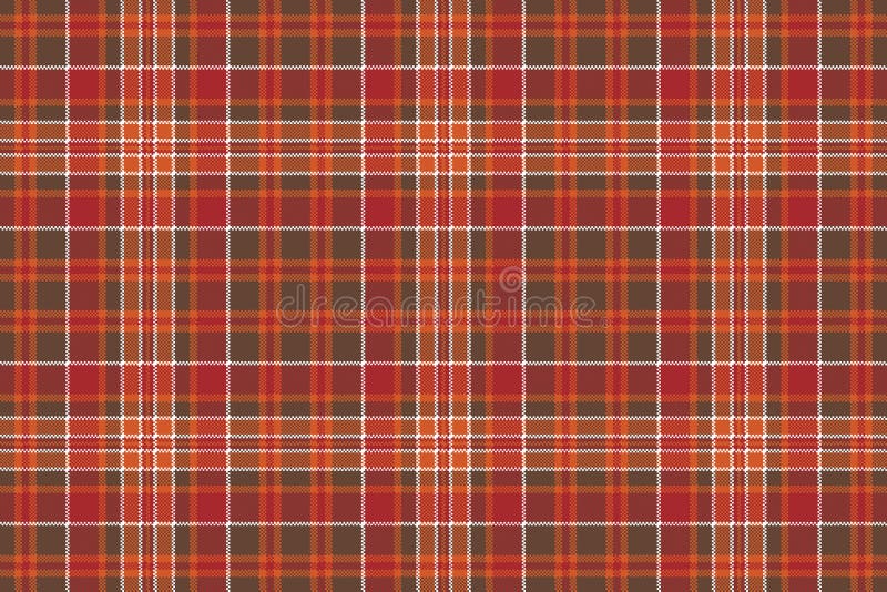 Brown Check Plaid Seamless Pixel Fabric Texture Stock Vector ...