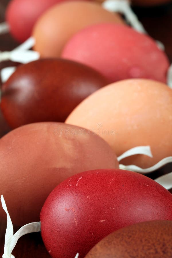 Red and Brown Easter Egg Shells Stock Image - Image of decorative ...