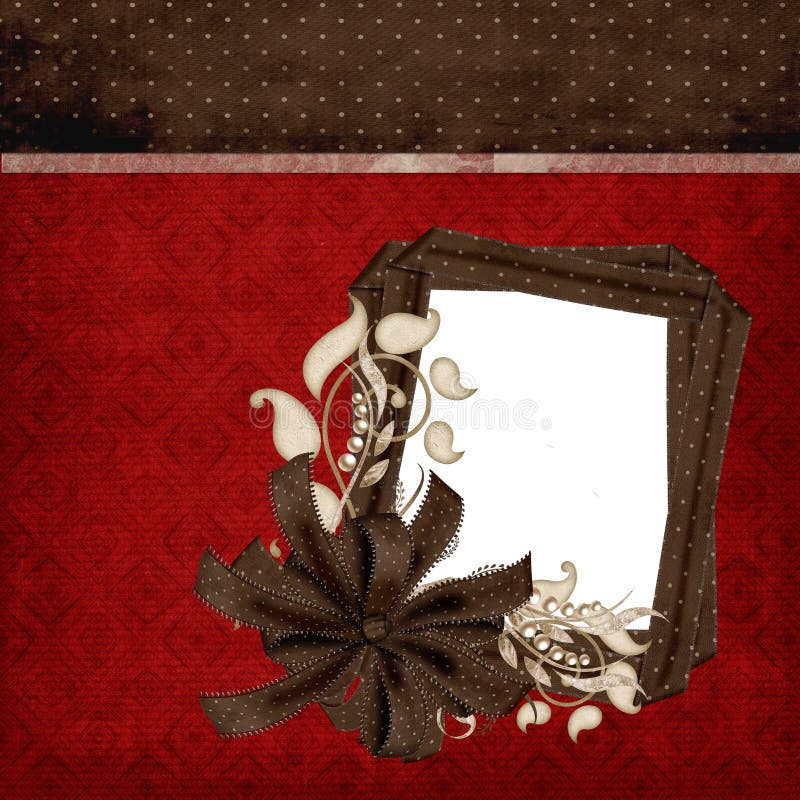 Scrapbook Page Green Floral Frames Stock Illustration - Illustration of ...