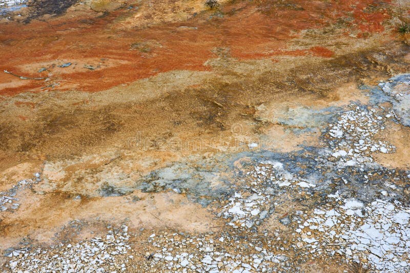 Red Brown and Grey Colored Earth in Yellowstone Park Stock Image ...