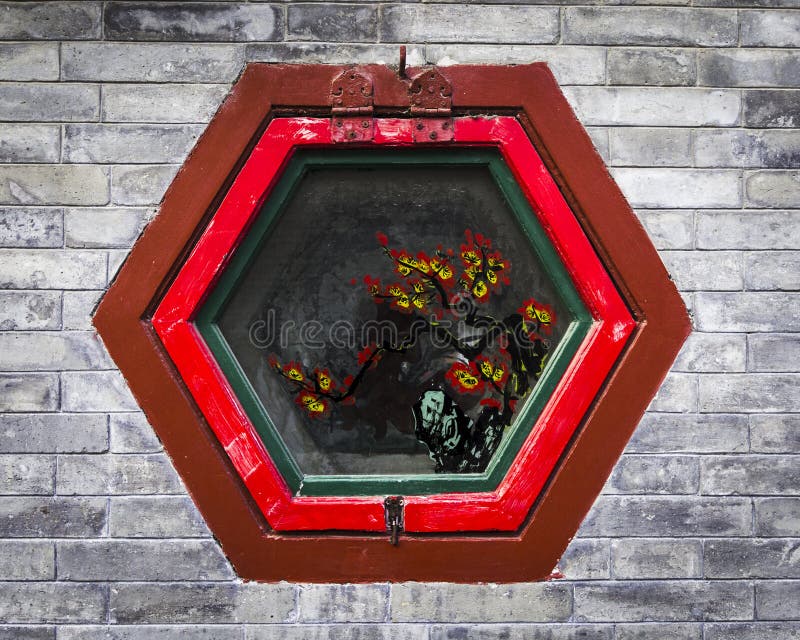 Hexagonal window stock image. Image of frame, temple - 20825087