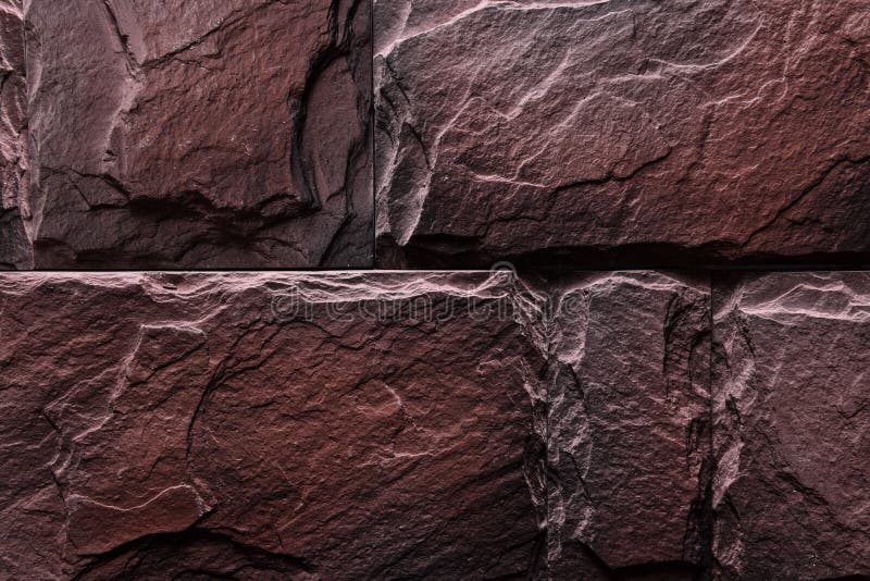 Red Brown Stone Wall Texture Background Natural Color Stock Image ...